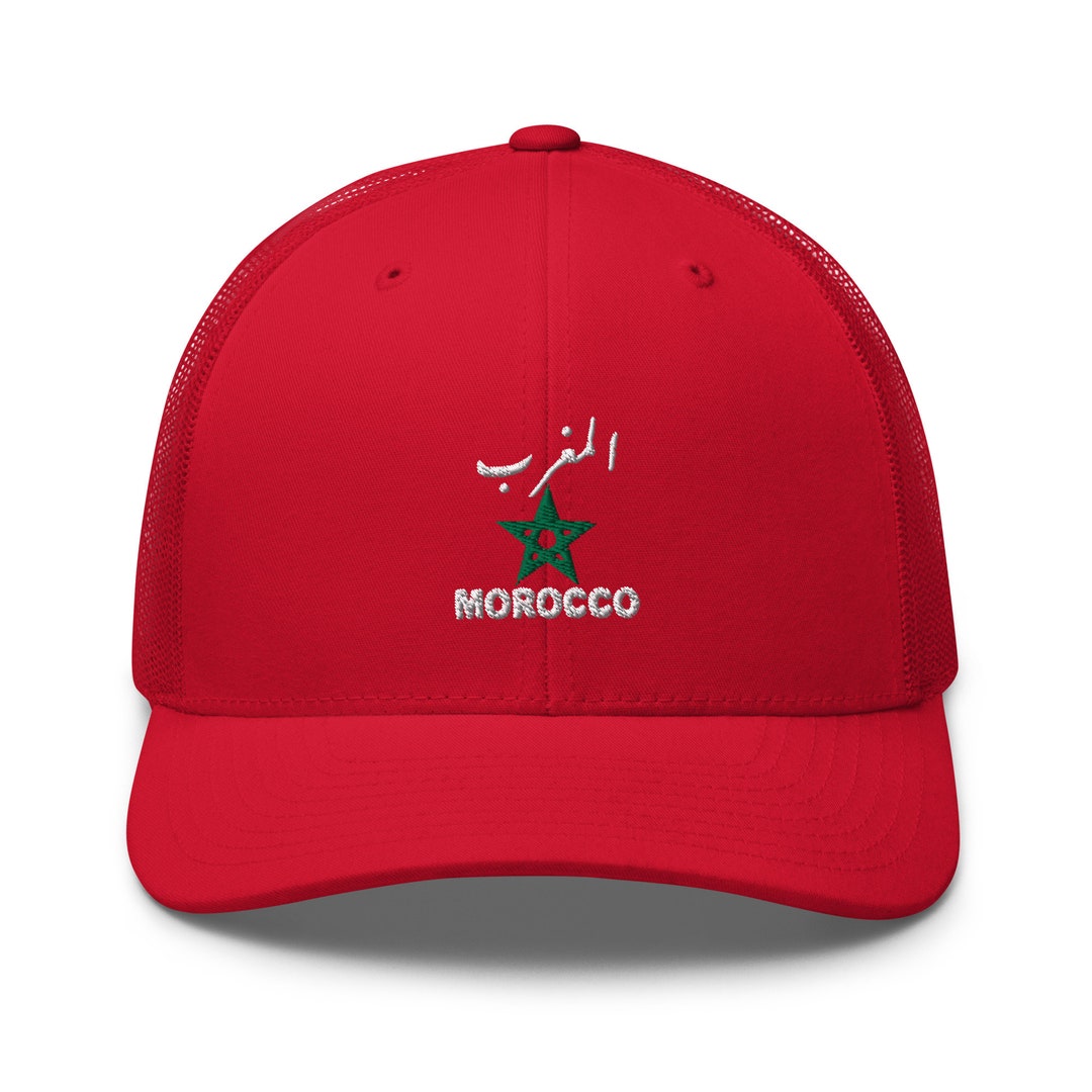 Moroccan Flag Trucker Cap Football Soccer to Support Morocco FIFA World ...