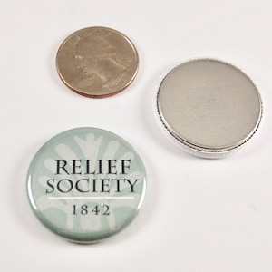 Relief Society MAGNETS or PIN Buttons Gift Birthday Lesson Chalkboard ...