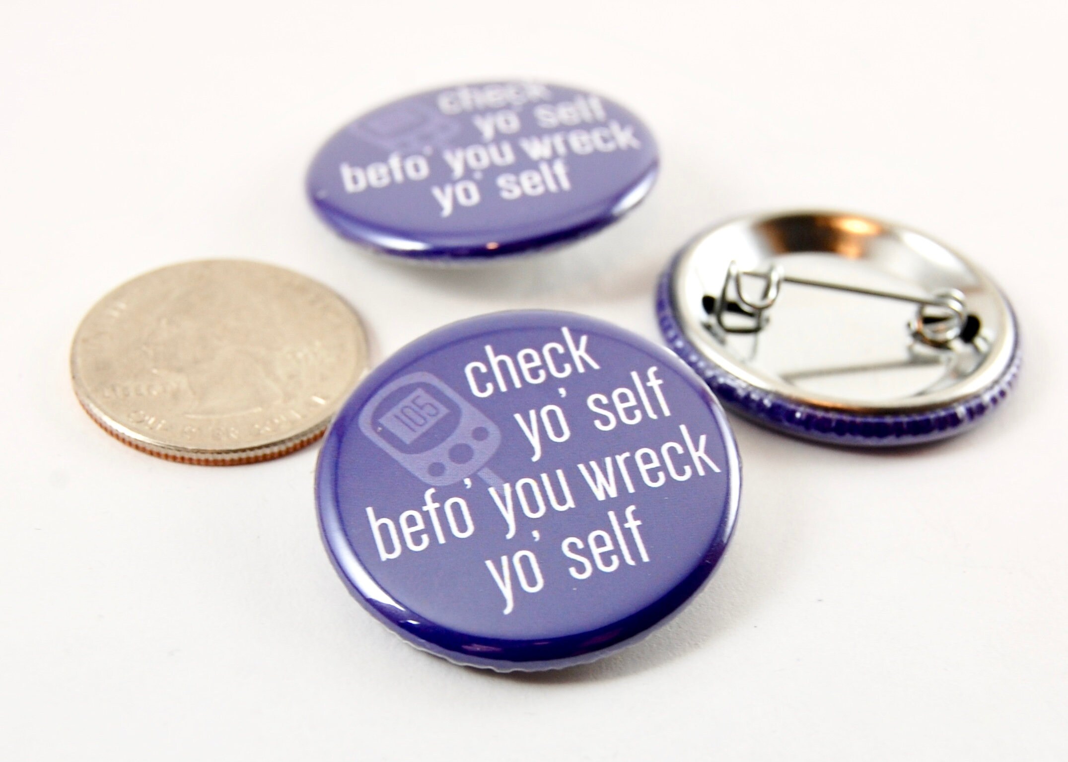 Funny Type One Diabetes Pin Set of Four Free Shipping | Etsy