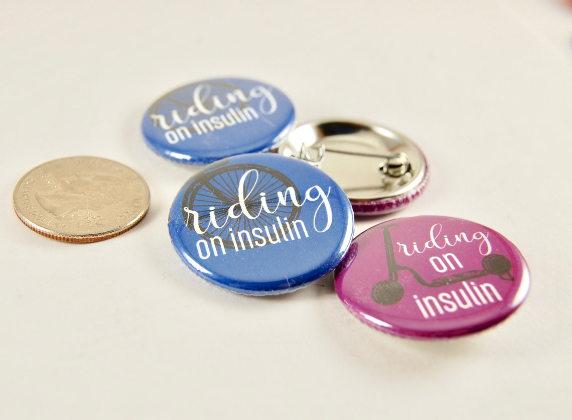 Type 1 Diabetes Pin Button RIDING ON INSULIN Backpack - Etsy
