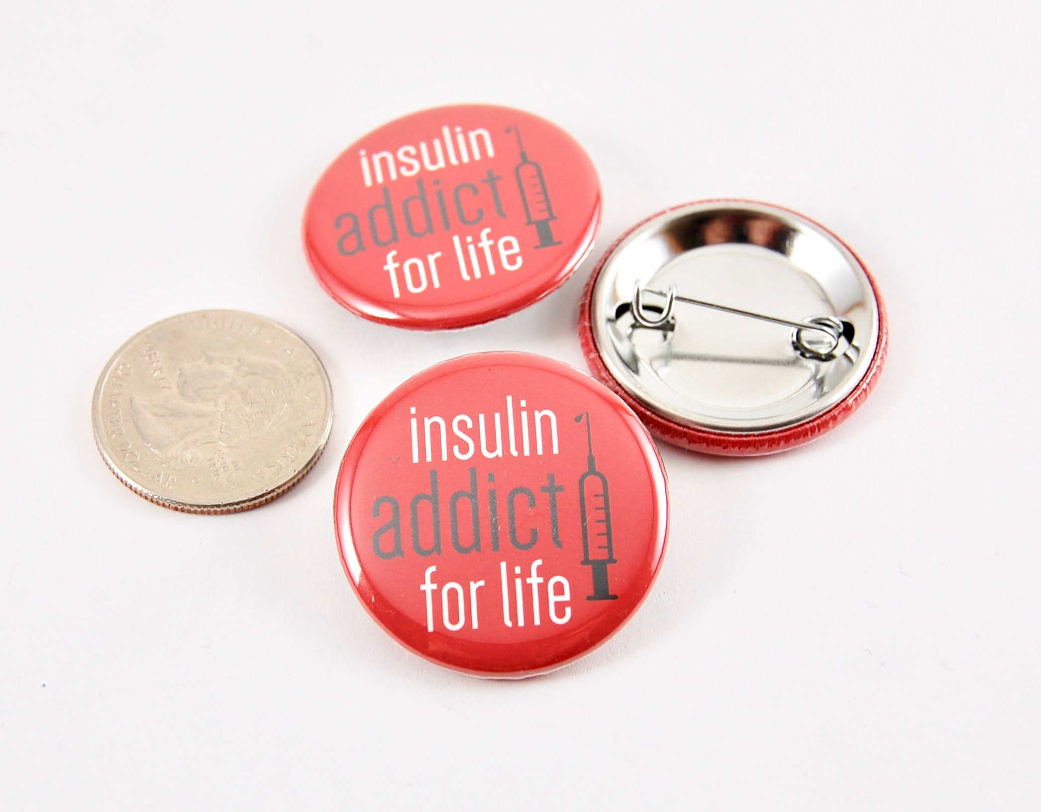 Funny Type One Diabetes Pin Set of Four Insulin Addict Beta - Etsy ...