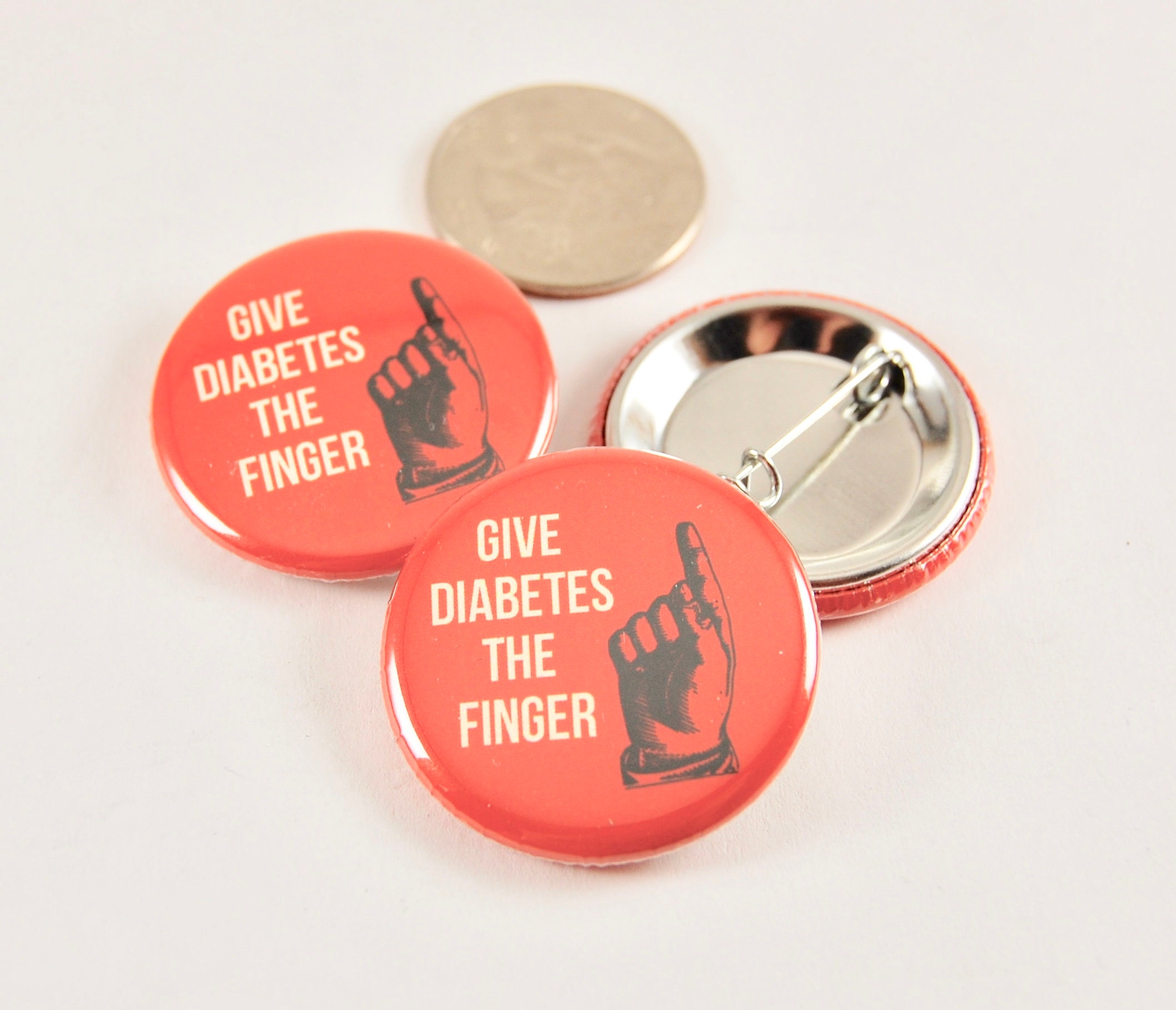 Funny Type One Diabetes Pin Set of Four Free Shipping | Etsy