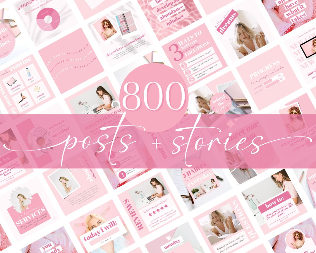 800 Pink Instagram Templates Instagram Templates Coach Instagram ...
