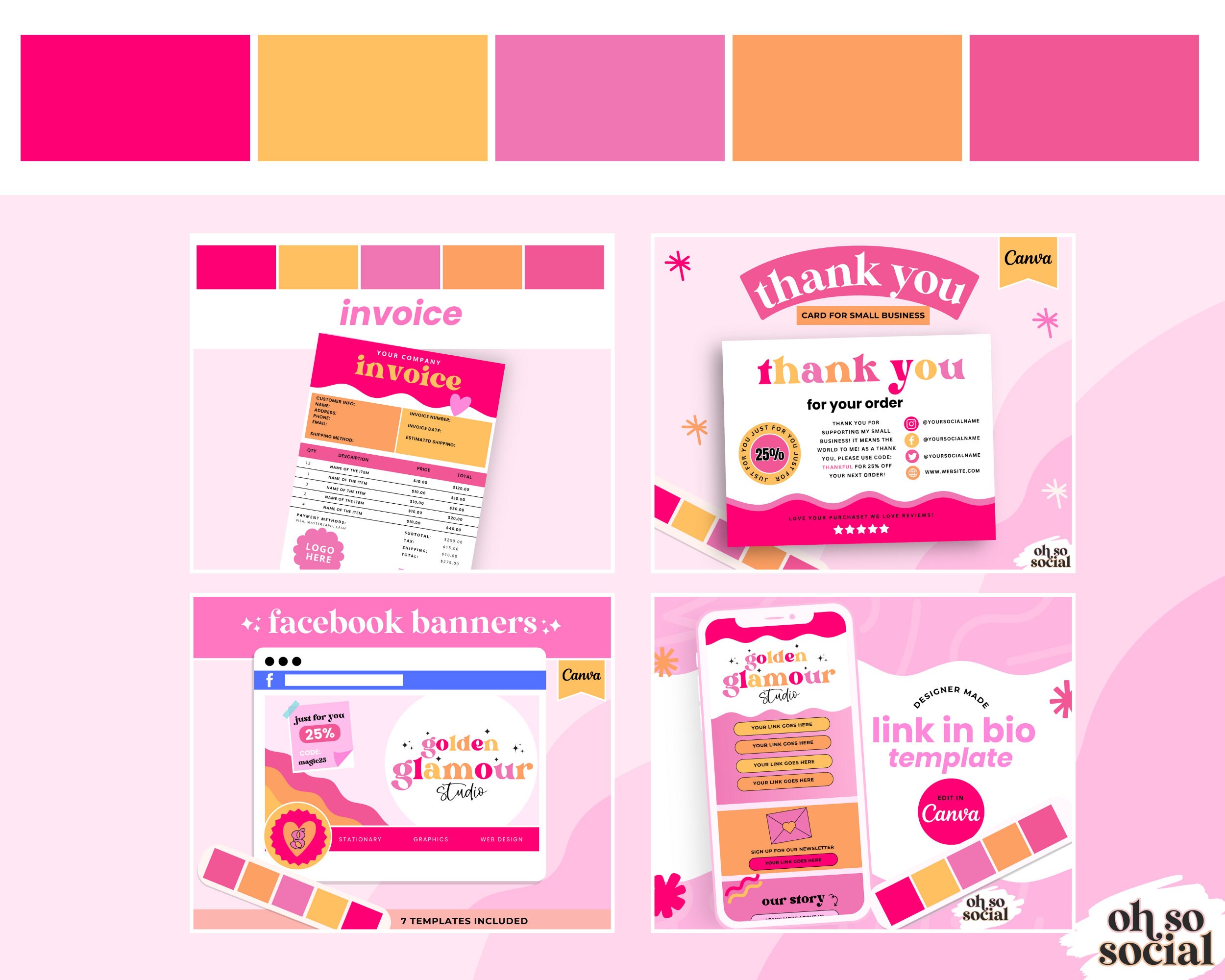 Canva Branding Kit: Logo & Social Media Templates - Etsy