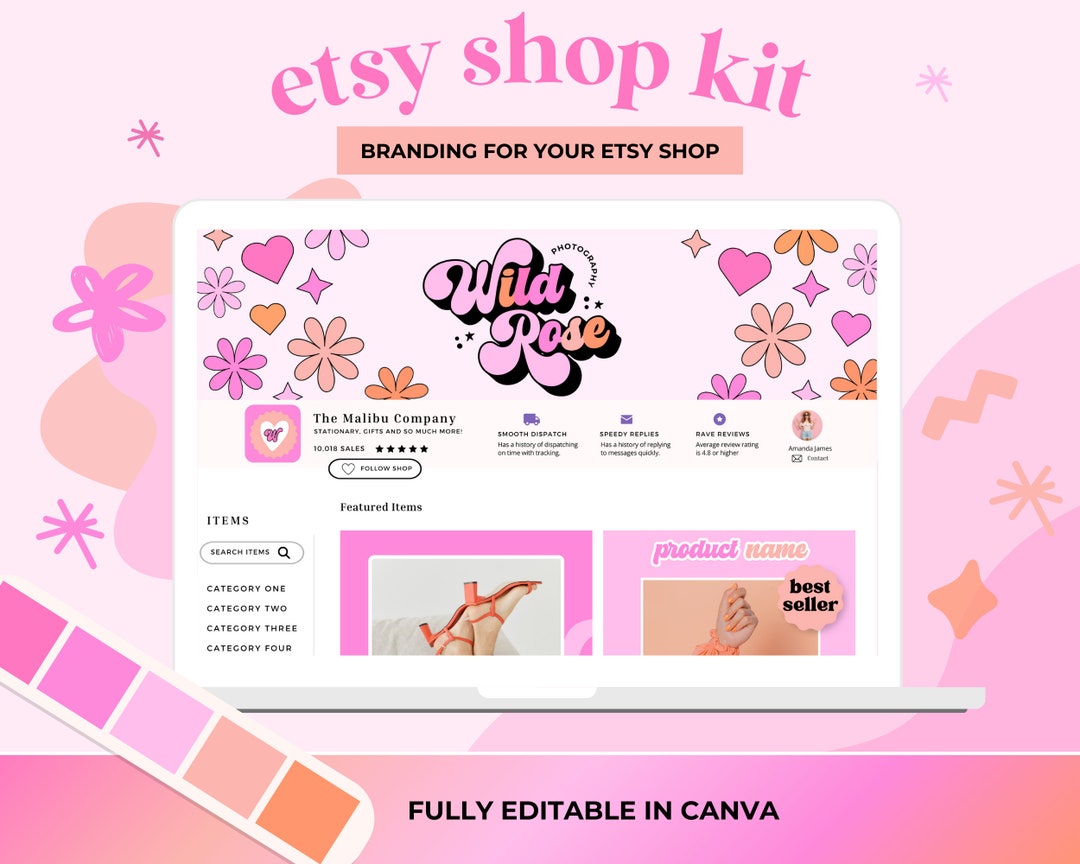 Etsy Shop Kit - Etsy Banner Design - Etsy Listing Templates - Etsy Shop ...