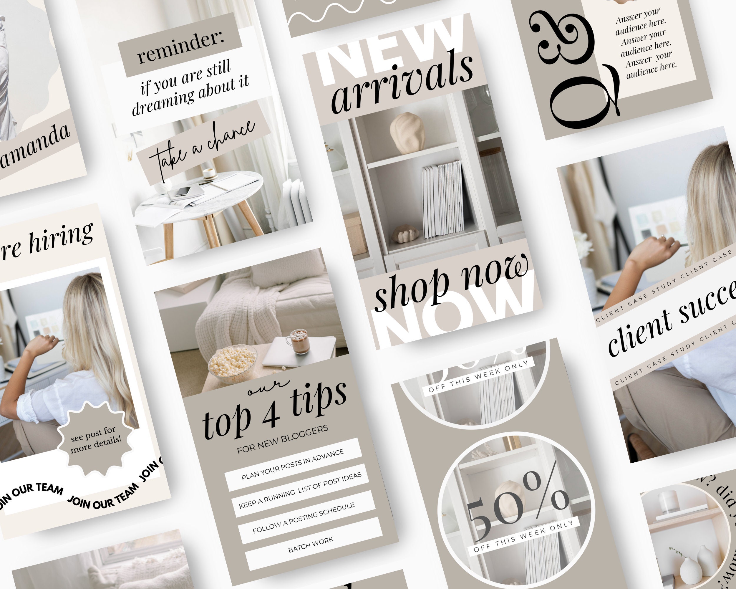 500 Canva Instagram Templates: Social Media Marketing (digital Download ...