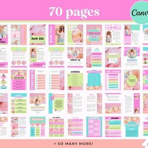Colorful Book Template Canva - Ebook and Workbook Template - Ebook ...