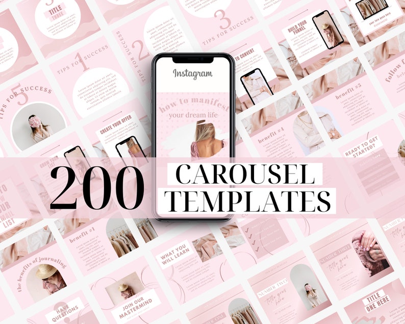 Instagram Carousel Template Canva Carousel Post Carousel Etsy Canada