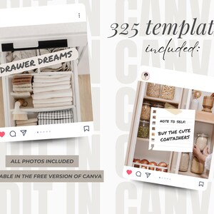 Organization Instagram Post Templates: Canva Social Media (325+) - Etsy