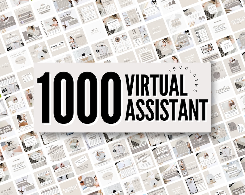 Virtual Assistant Instagram Templates: 1000+ Canva Posts (digital ...