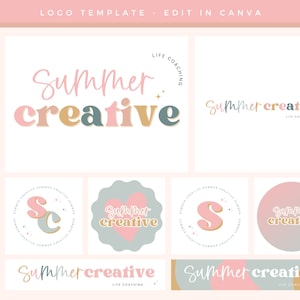 Colorful Logo Design Bright Logo Design Coach Logo Small Business Logo ...