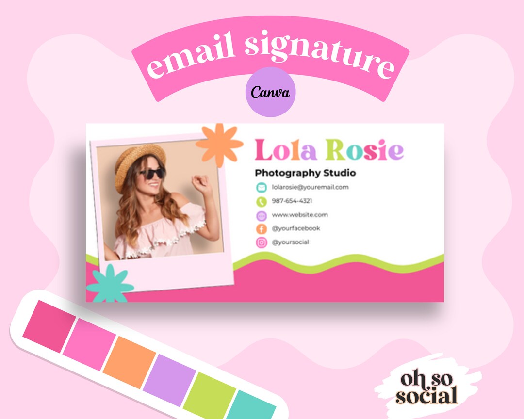 Colorful Email Signature Email Template Email Marketing Email Signature ...