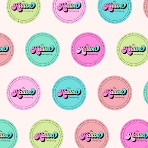 Colorful Retro Logo Design: Small Business Branding (4 Logos) - Etsy