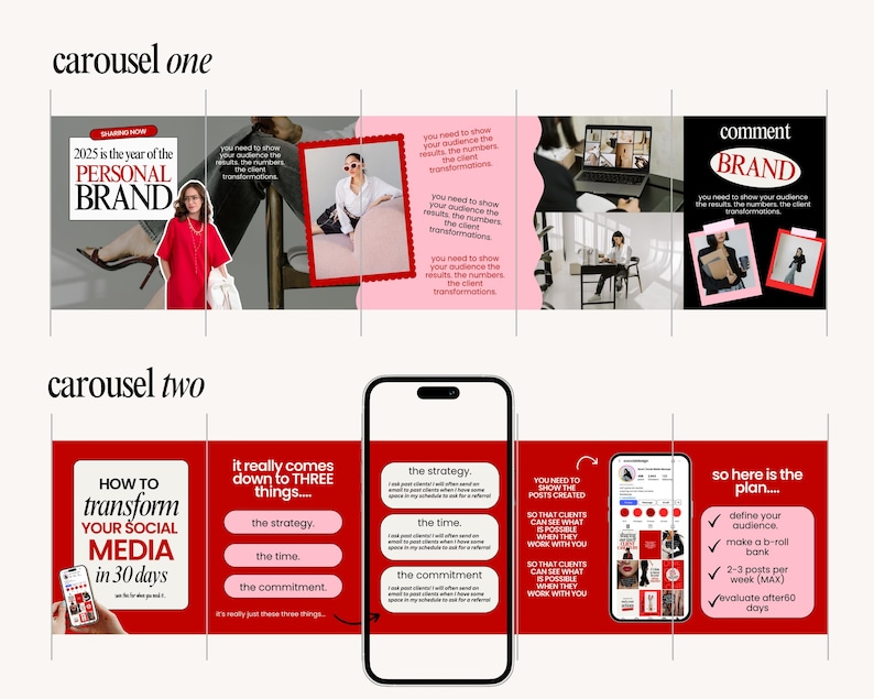 Carousel Templates - Social Media Manager Templates - Seamless ...