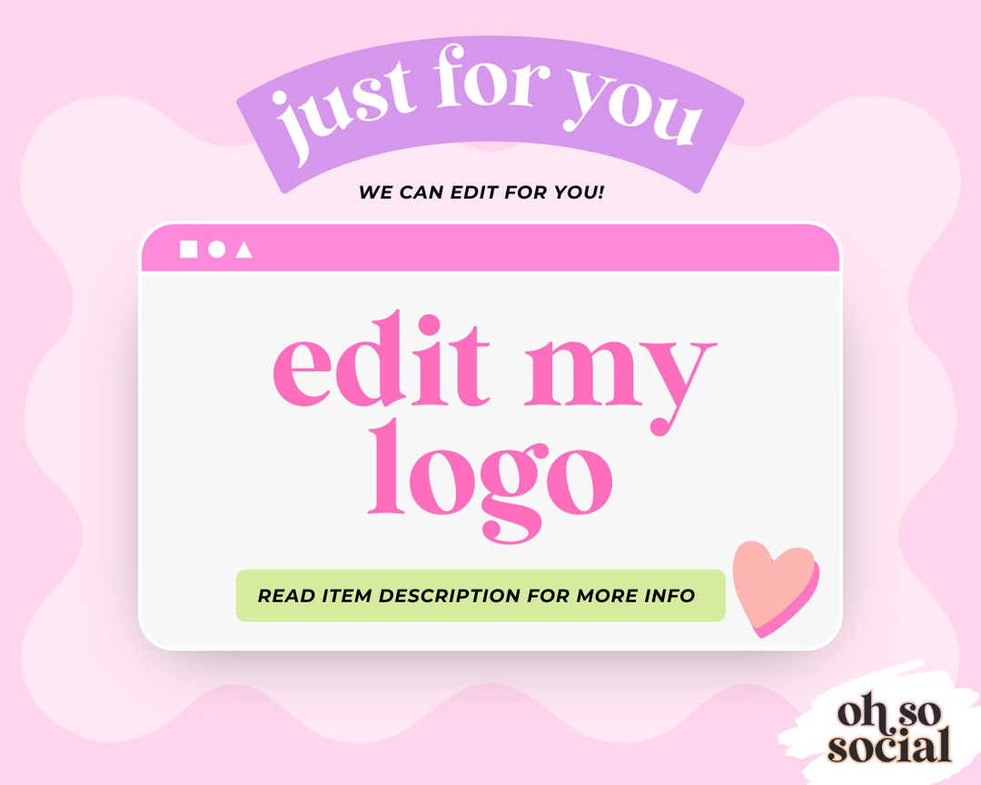 Edit My Logo Template - Etsy