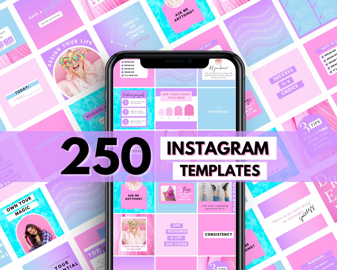 250 Colorful Instagram Post Templates - Bright Instagram Posts ...