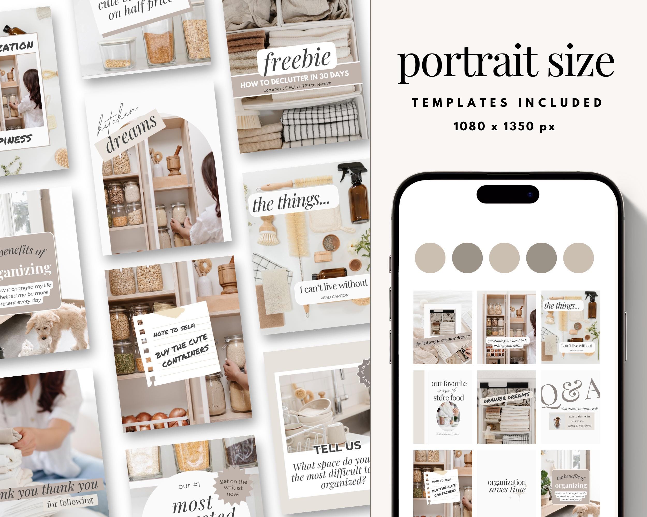 Home Organization Instagram Templates: Canva Editable (325+) - Etsy