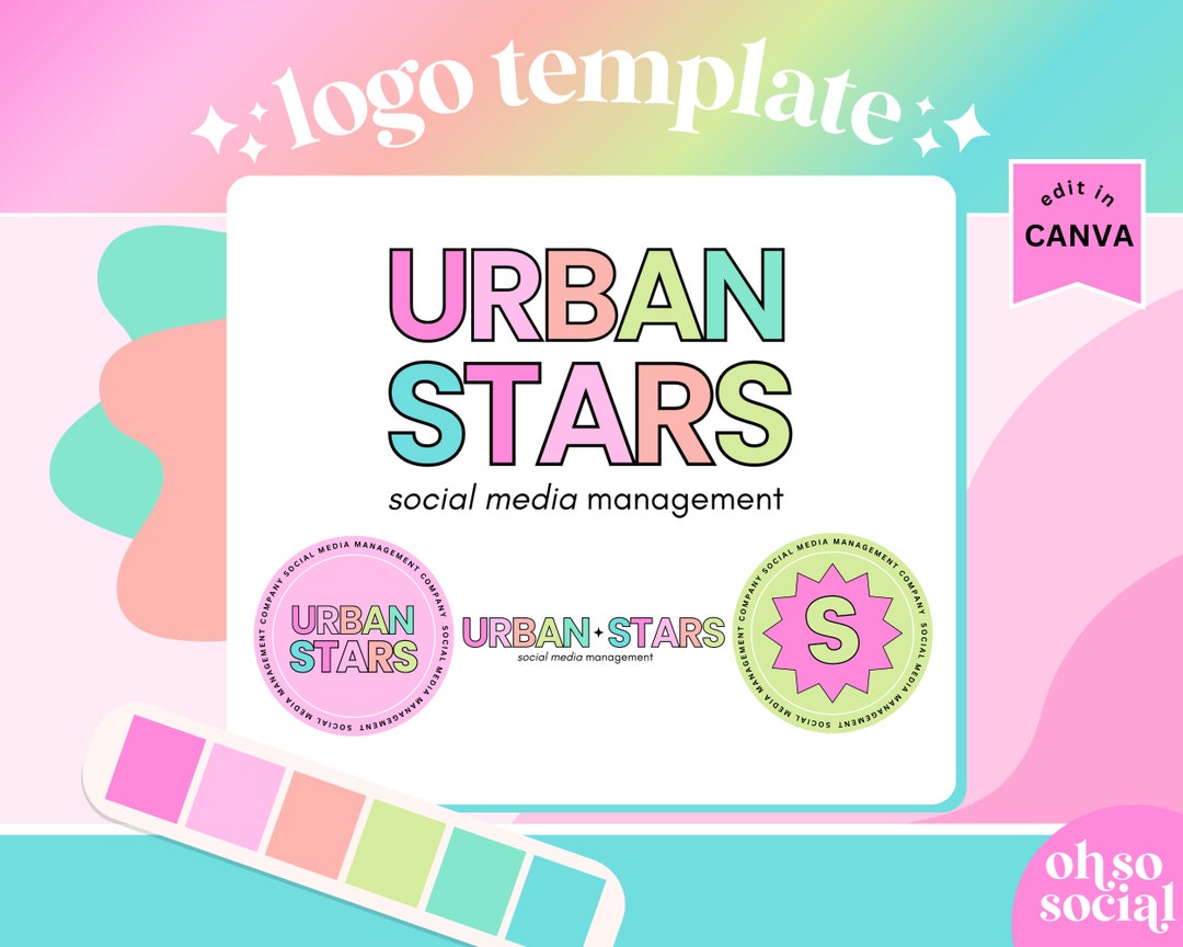 Bright Logo Design Colorful Logo Cute Logo Logo Design Pastel Logo Logo ...