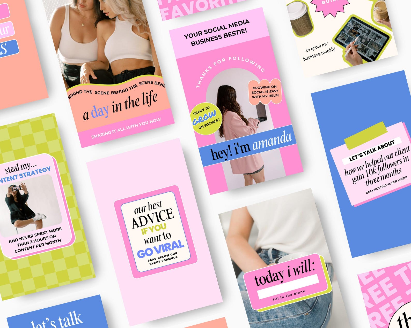 Portrait Instagram Post Templates - Social Media Manager Templates ...