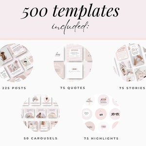 500 Pink Instagram Post Templates - Rose Gold Instagram Templates ...