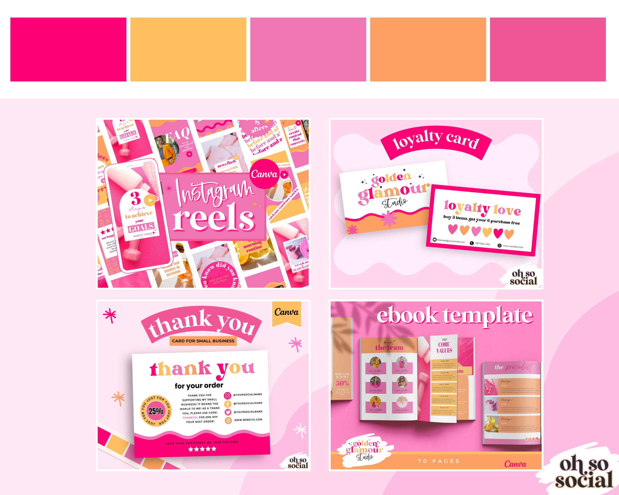 Canva Branding Kit: Logo & Social Media Templates - Etsy