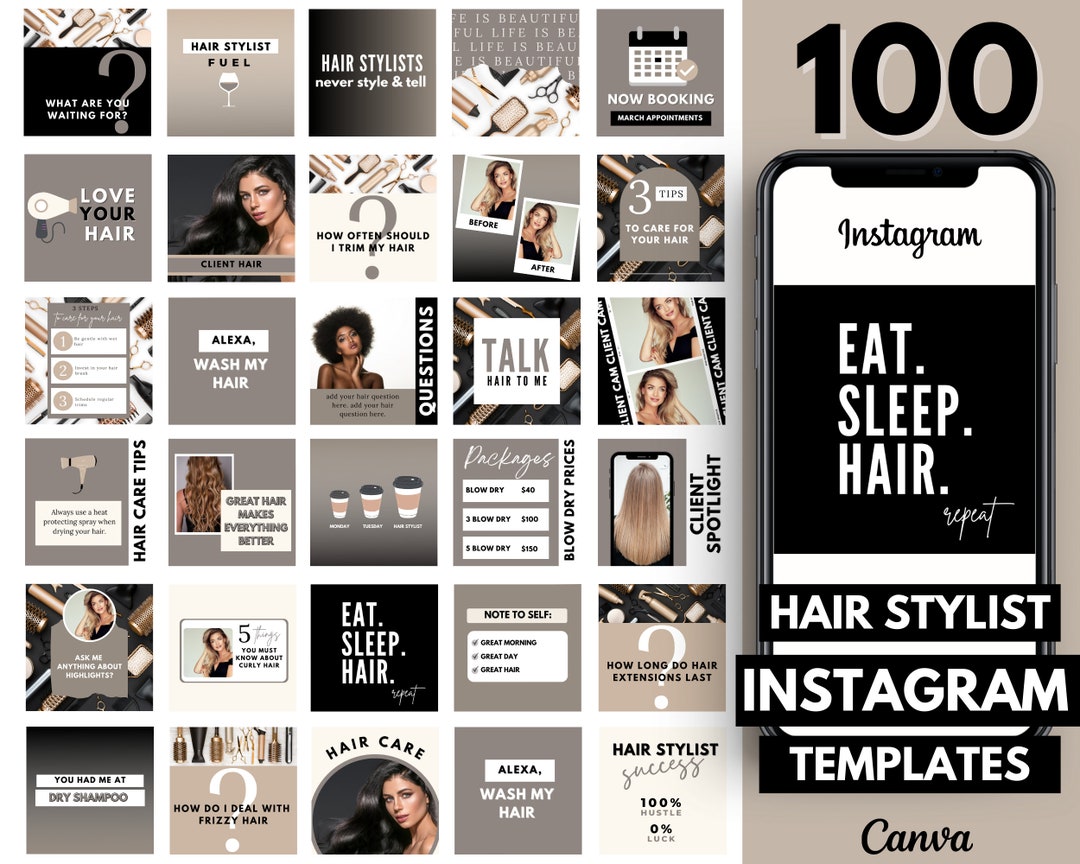 Hair Stylist Instagram Templates Hair Instagram Template Hair Instagram ...