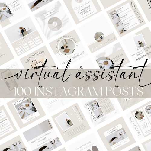 Virtual Assistant Instagram Post Template Instagram Virtual - Etsy