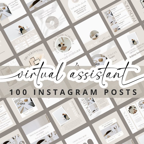 Virtual Assistant Instagram Post Template Instagram Virtual - Etsy