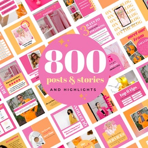 BOLD & FUN Instagram POST Templates for Canva, Colorful Bright Branding ...