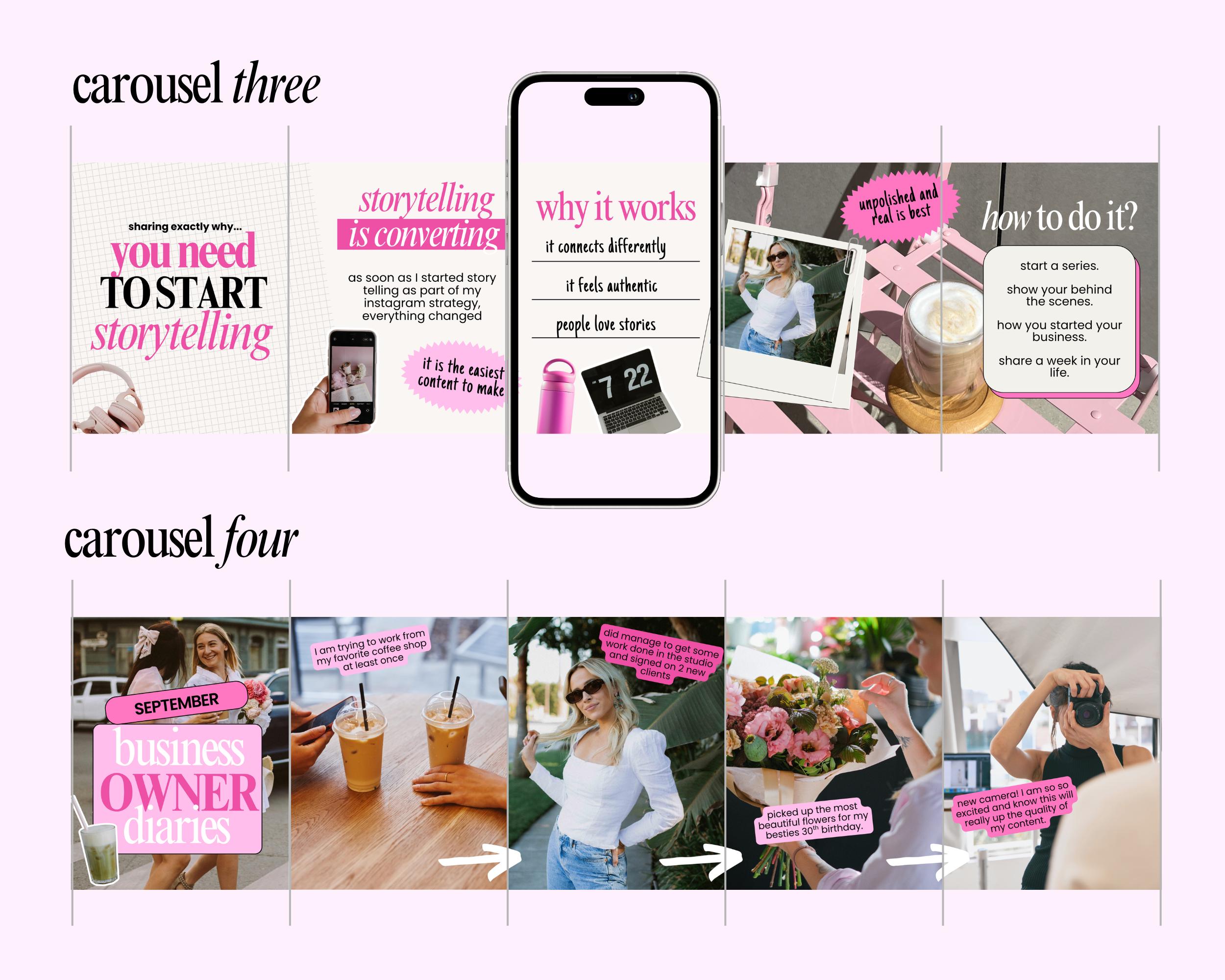 Carousel Templates - Social Media Manager Templates - Seamless ...