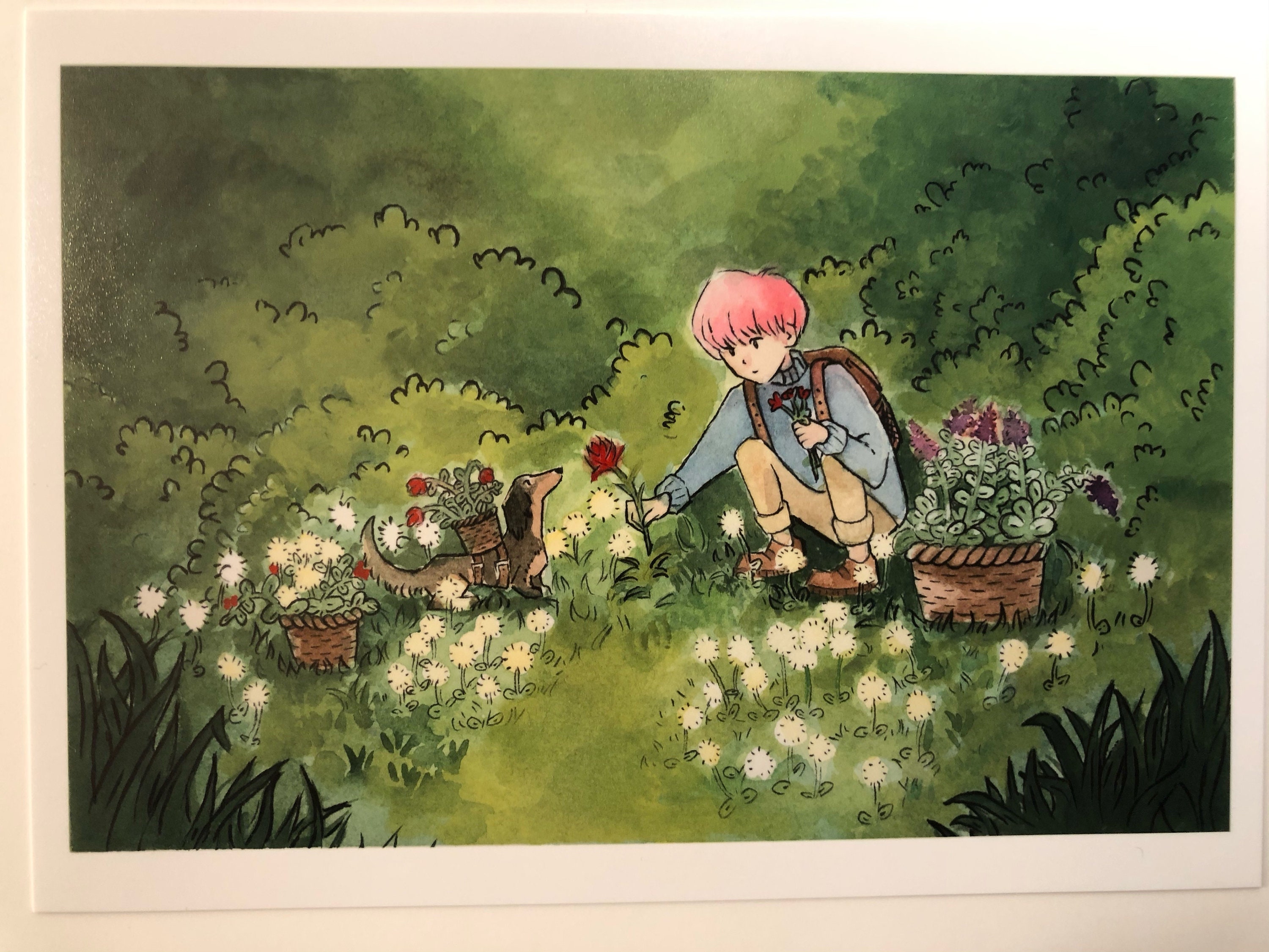 Jonghyun and Roo Flower Picking Print - Etsy