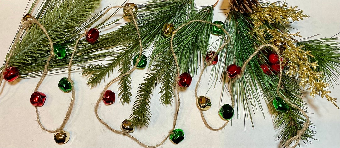 Jingle Bell Garland, Christmas Garland, Red Jingle Bells, Garland, - Etsy