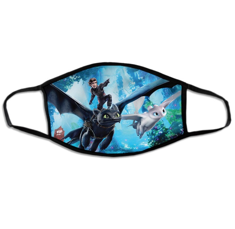 Toothless face mask / how to train your dragon face mask. | Etsy