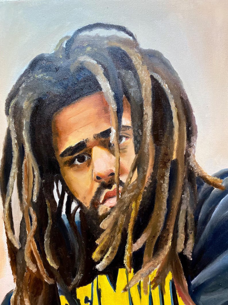 J Cole Oil Painting Print - Etsy