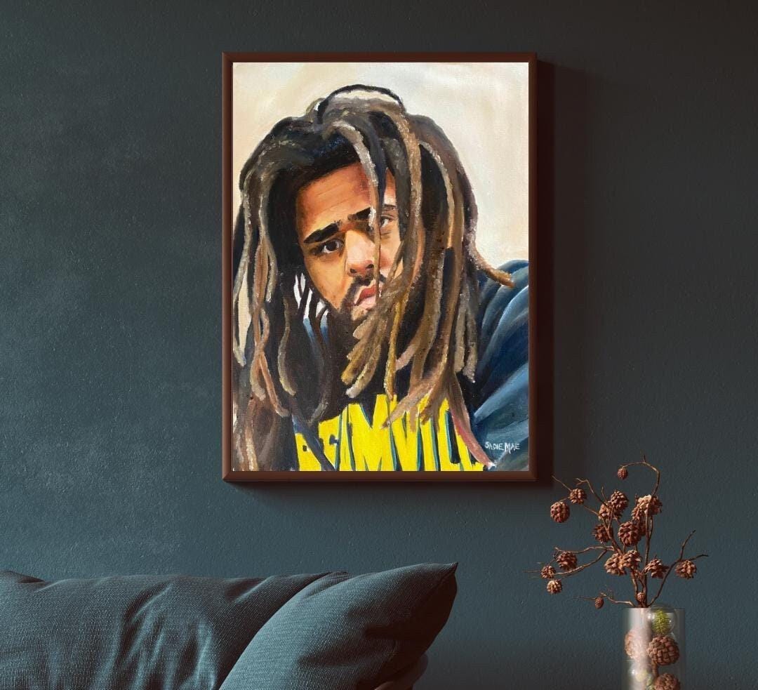 J Cole Oil Painting Print - Etsy
