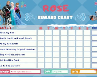 Frozen reward chart | Etsy
