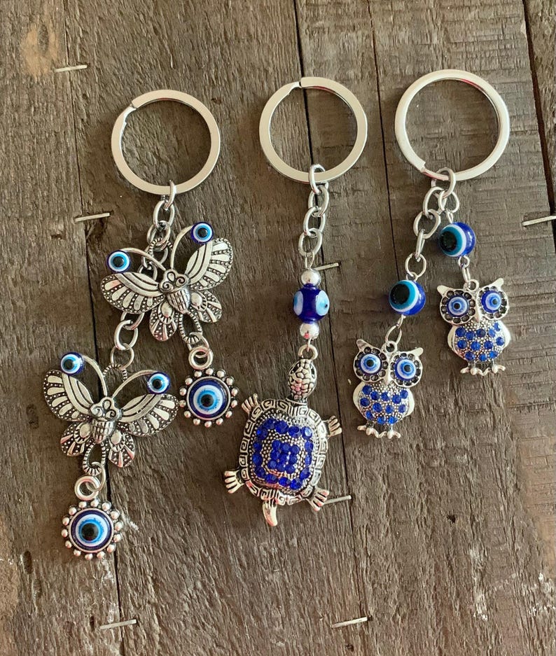 Evil Eye Keychain: Protection, Good Luck Charms. KEY CHAINS Evil Eye ...