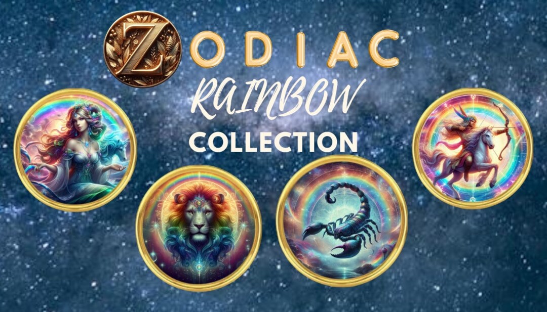 Zodiac Signs Collection Rainbow Fantasy Astrology Horoscope Star 300 ...