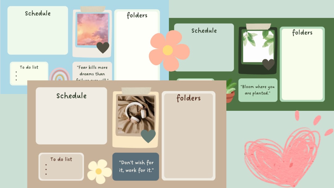 Aesthetic Desktop Wallpaper, Perfect for Organization, Good for School ...