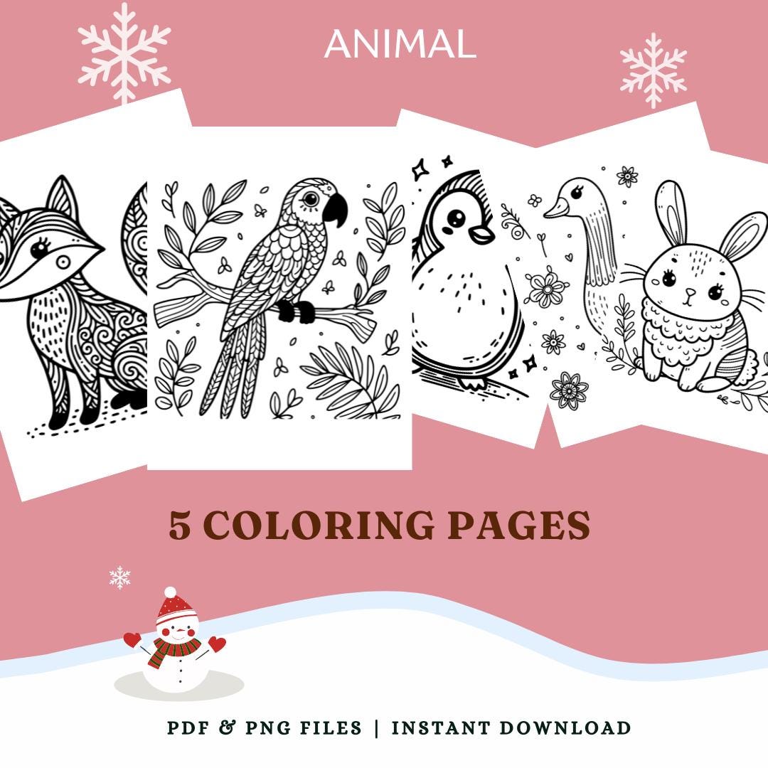 Animal Coloring Pages, Birds Coloring Page, Jungle Animal, Kids ...