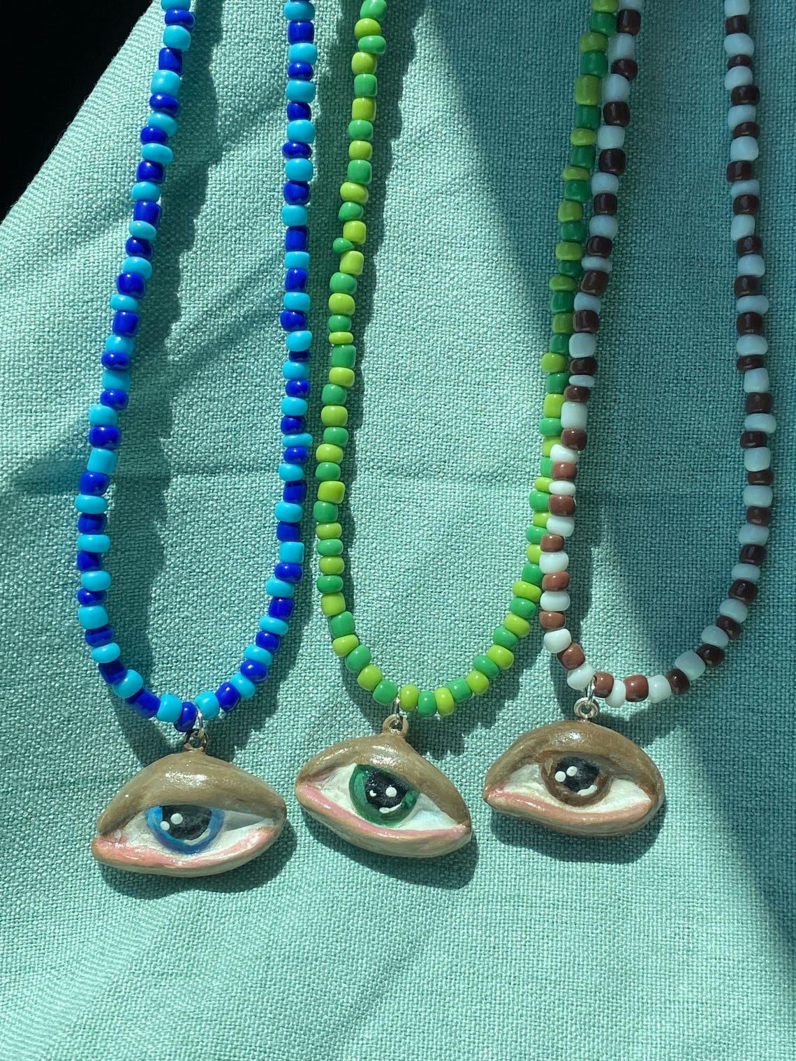 Third Eye Pendant Human Eyeball Sculpted Clay Charm Necklace With ...
