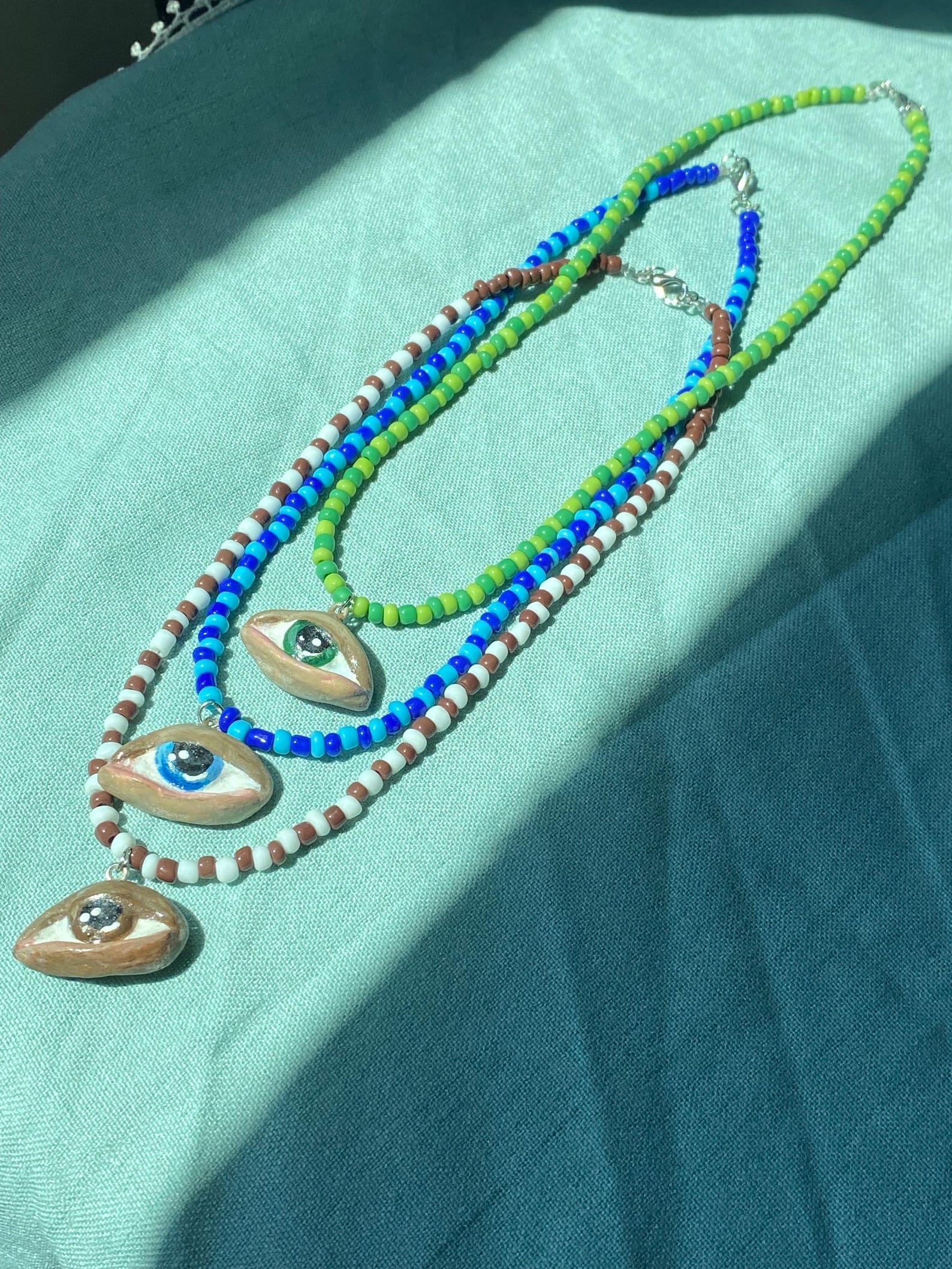 Third Eye Pendant Human Eyeball Sculpted Clay Charm Necklace With ...