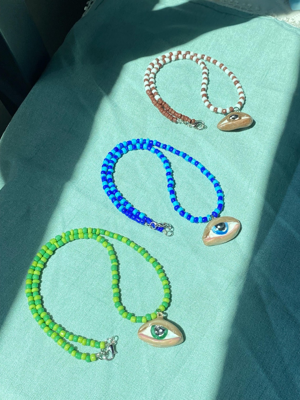 Third Eye Pendant Human Eyeball Sculpted Clay Charm Necklace With ...