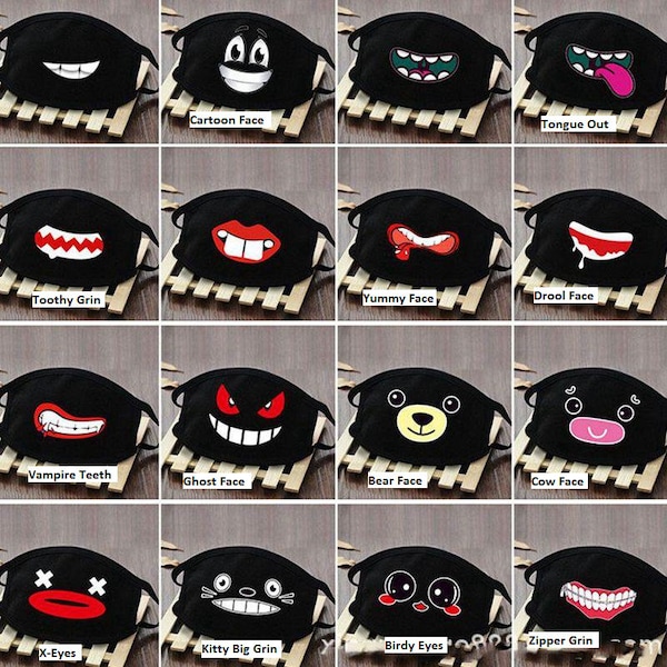 Funny Face Mask - Etsy
