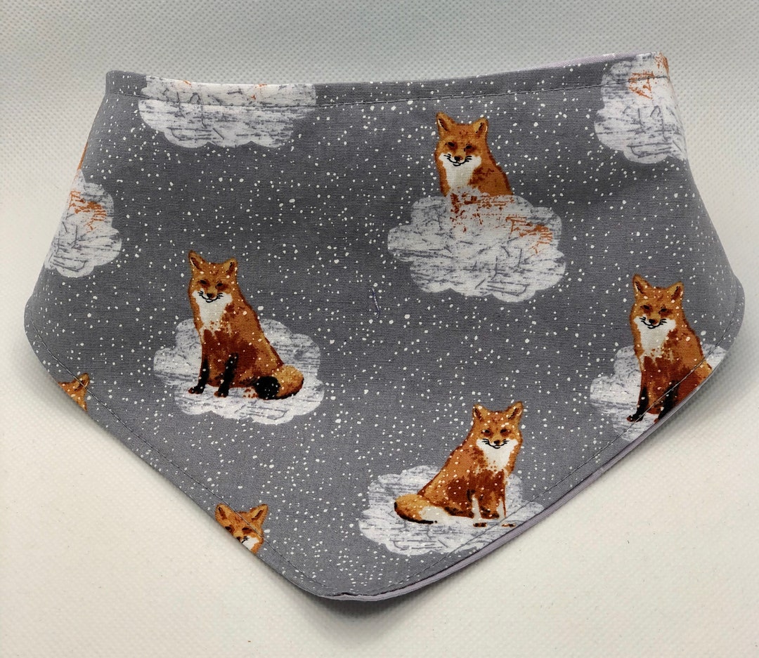 Floating Foxes Snap-on Dog Bandana - Etsy