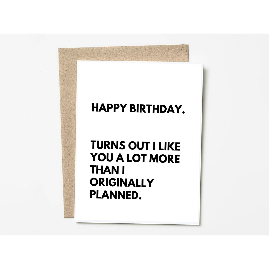 Funny Birthday Card - Like You More - Boyfriend Birthday Card - Tinder ...