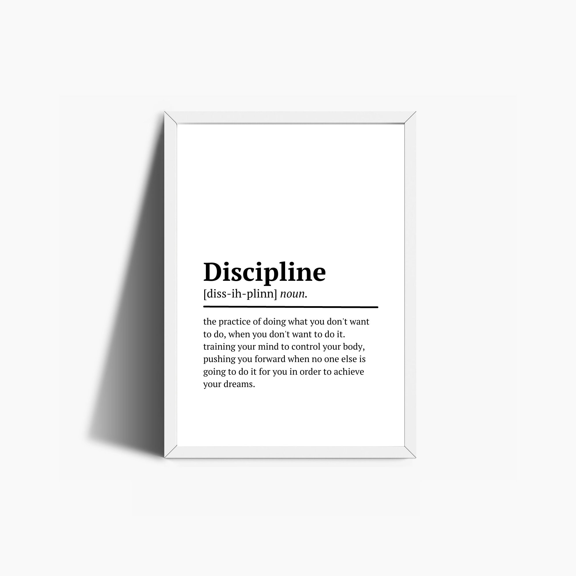 Discipline Definition - Motivational Prints - Motivational Wall Art ...