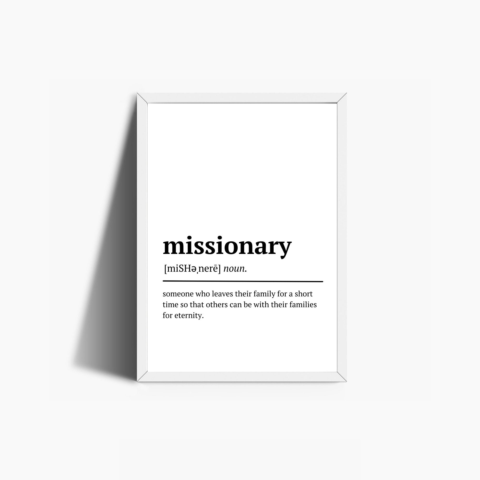 Missionary Definition Printable Wall Art Missionary Print Missionary ...