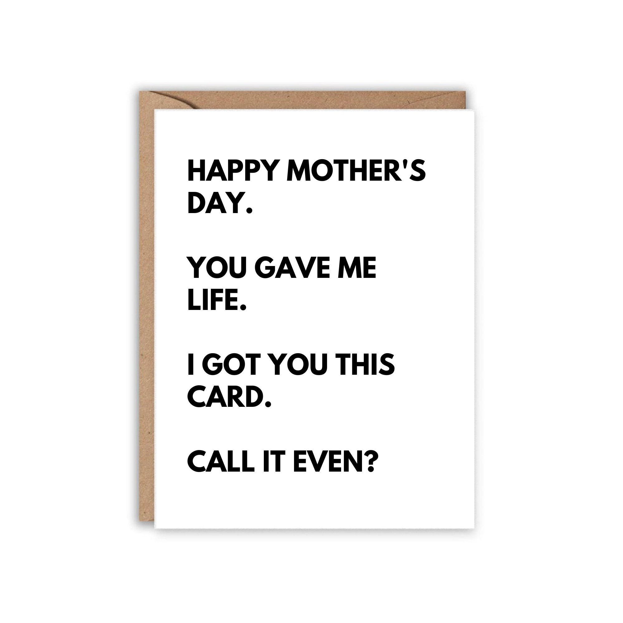 Funny Mothers Day Card Happy Mother's Day Card Card for Mum Mothers Day ...