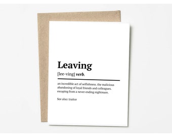 Printable Funny Farewell Card - Etsy